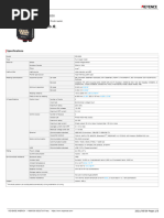 Keyence SR-710 Code Reader Specs | PDF | Barcode | Laser
