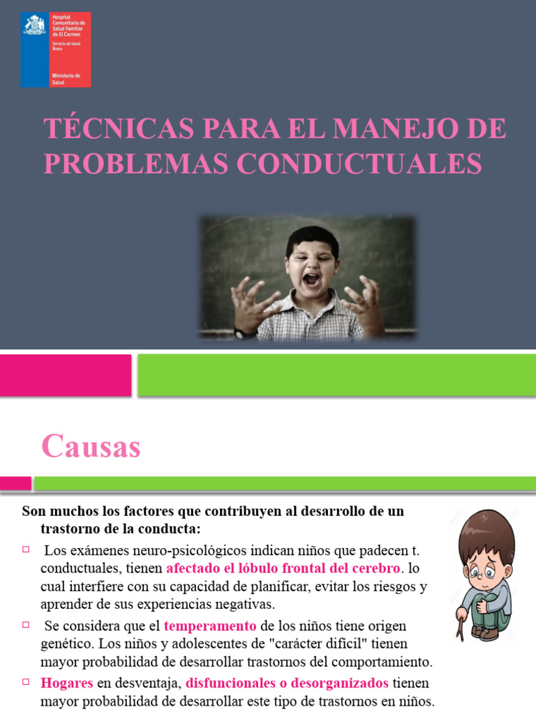 Técnicas para El Manejo de Problemas Conductuales | PDF ...