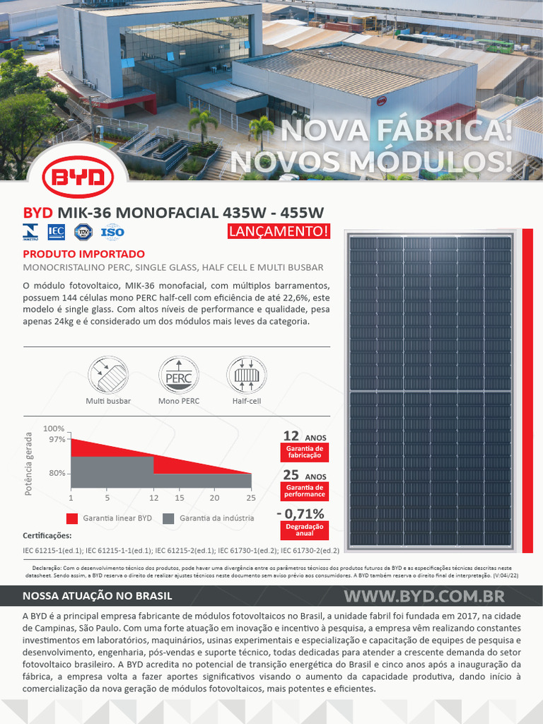 12 Datasheet Modulo Byd 450 Mik-36 | PDF | Rede elétrica | Eletricidade