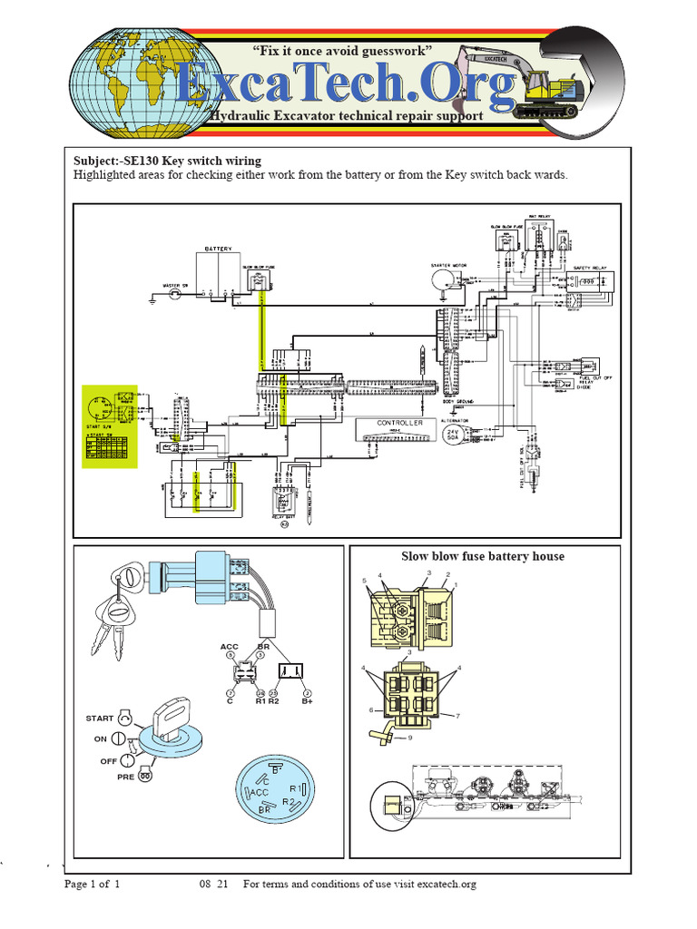 SE130 Key Switch Wiring Guide | PDF | Technology & Engineering