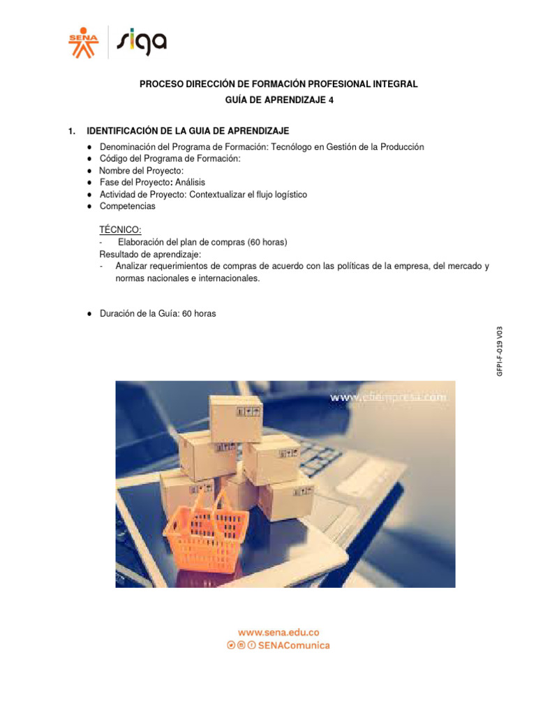 Gfpi-F-019 Guia de Aprendizaje 4 | PDF | Logística | Business