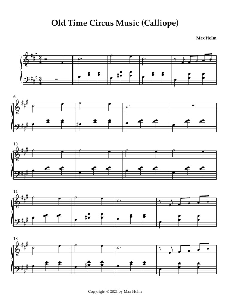 Old Time Circus Music (Calliope) | PDF | Échecs | Théorie (échecs)