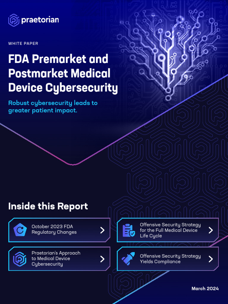 2024 FDA Premarket and Postmarket Medical Device Cybersecurity | PDF | Medical Device | Computer ...