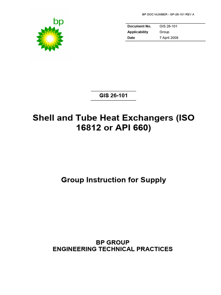Gis 26 101 - A | PDF | Pipe (Fluid Conveyance) | Heat Exchanger