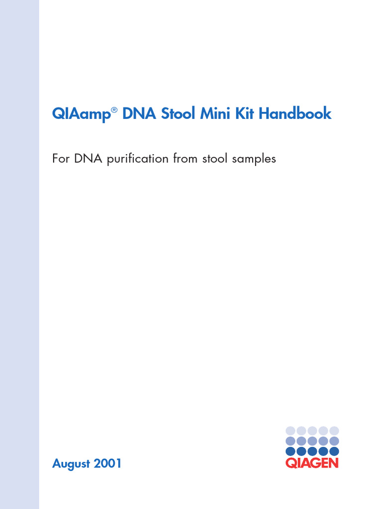 QiAmp DNA Stool Mini Kit 2001 | PDF | Chemistry | Life Sciences