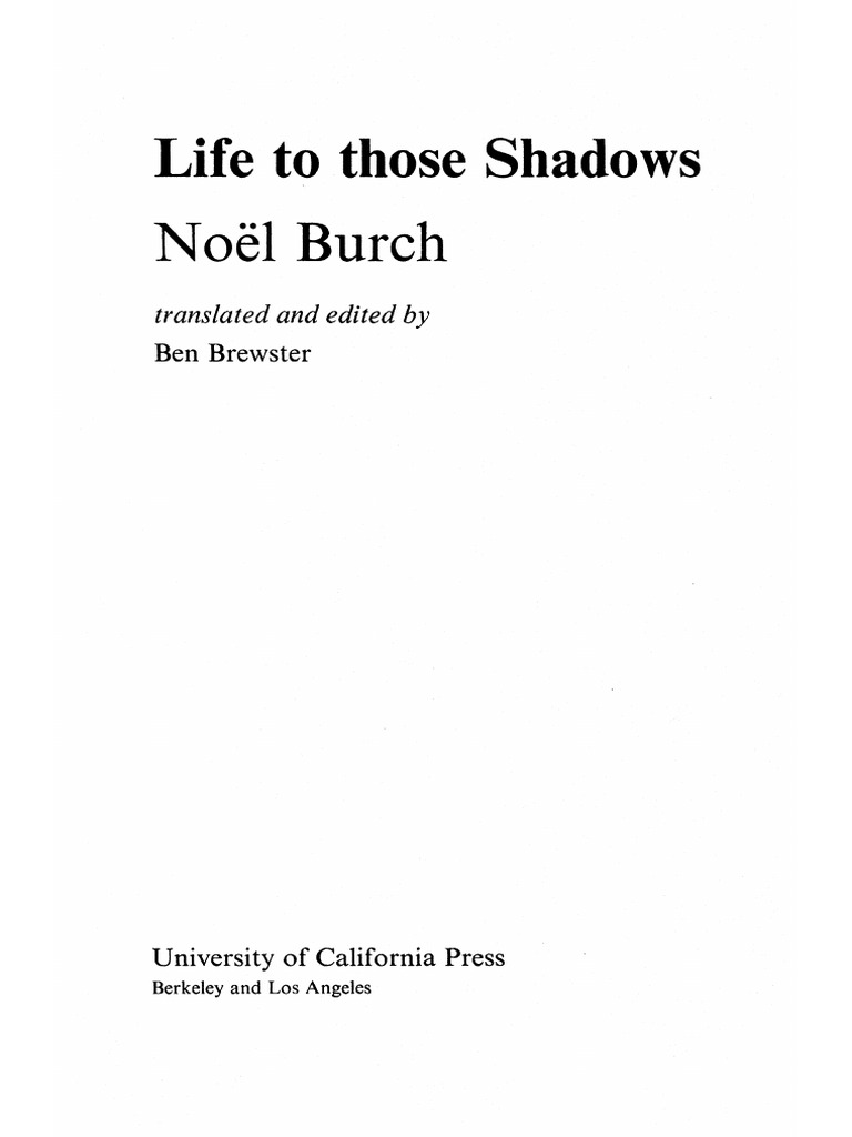 BURCH, Noel - The Motionless Voyage | PDF