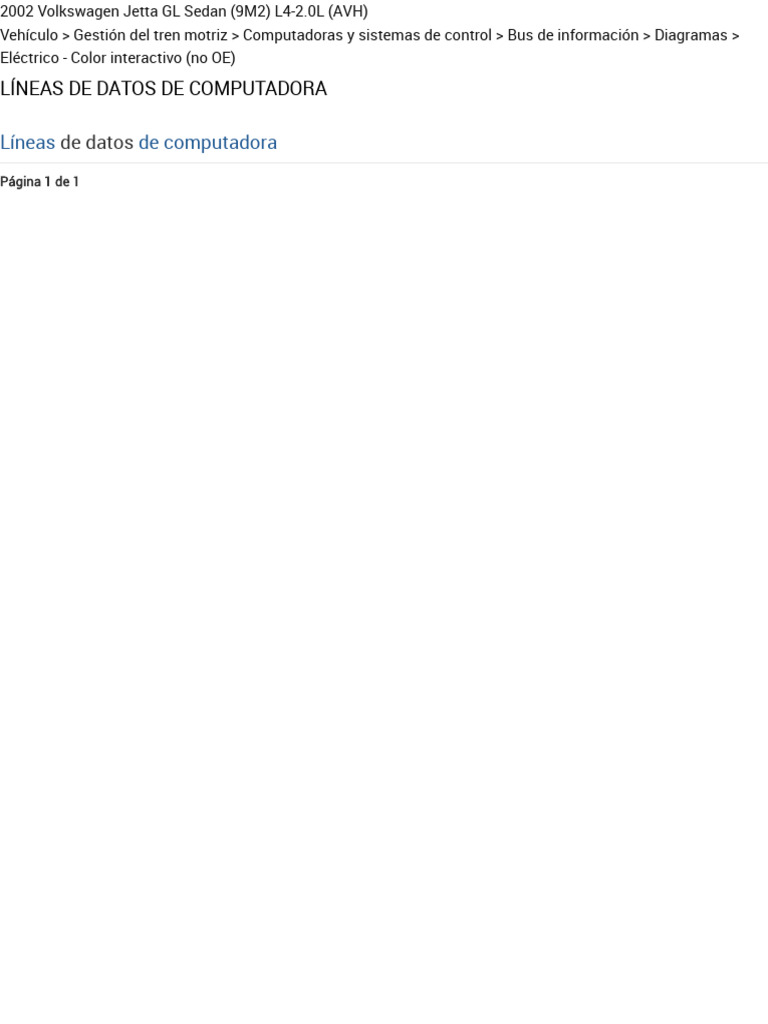 Linea de Datos Jetta A4 | PDF | Sedans | Vehicle Technology