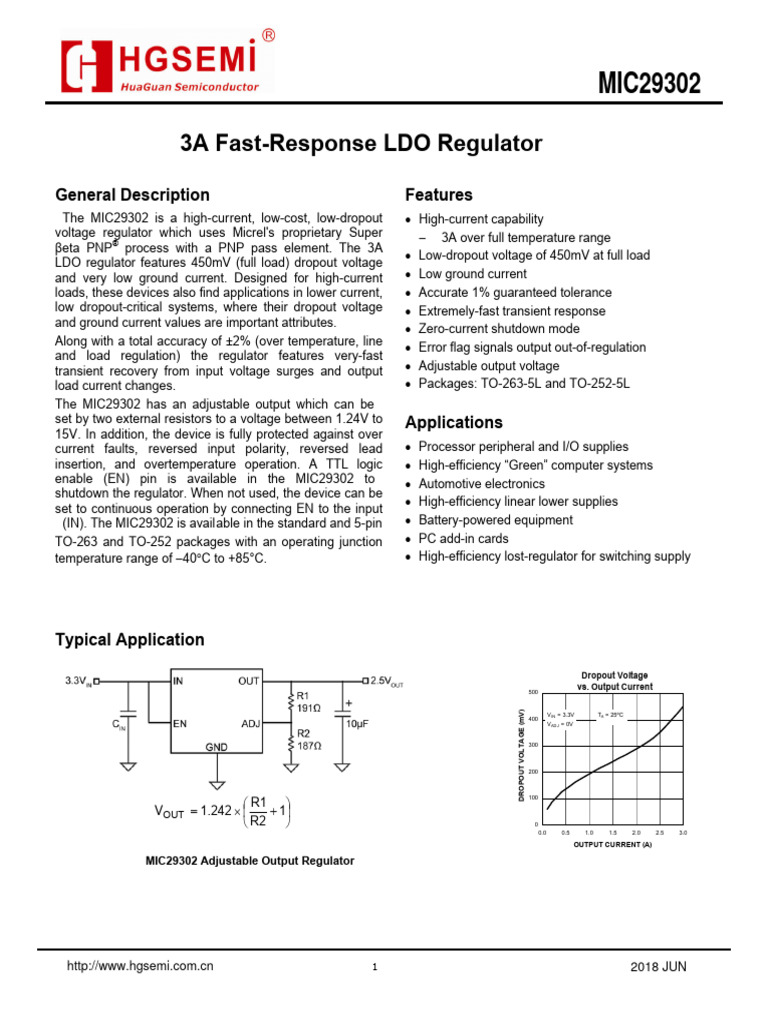 Hgsemi-Mic29302s-Tr C910860 | PDF | Manufactured Goods | Electrical ...