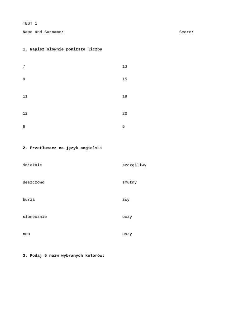 Kaja Test 1 | PDF