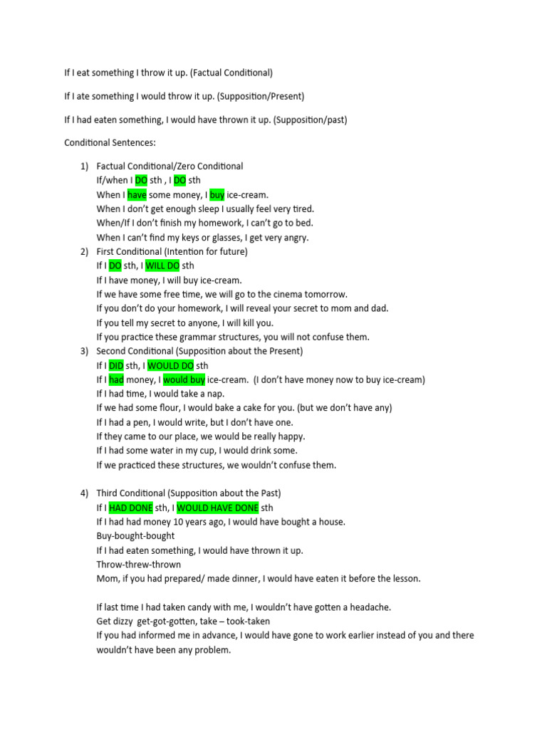 Conditional Sentences | PDF