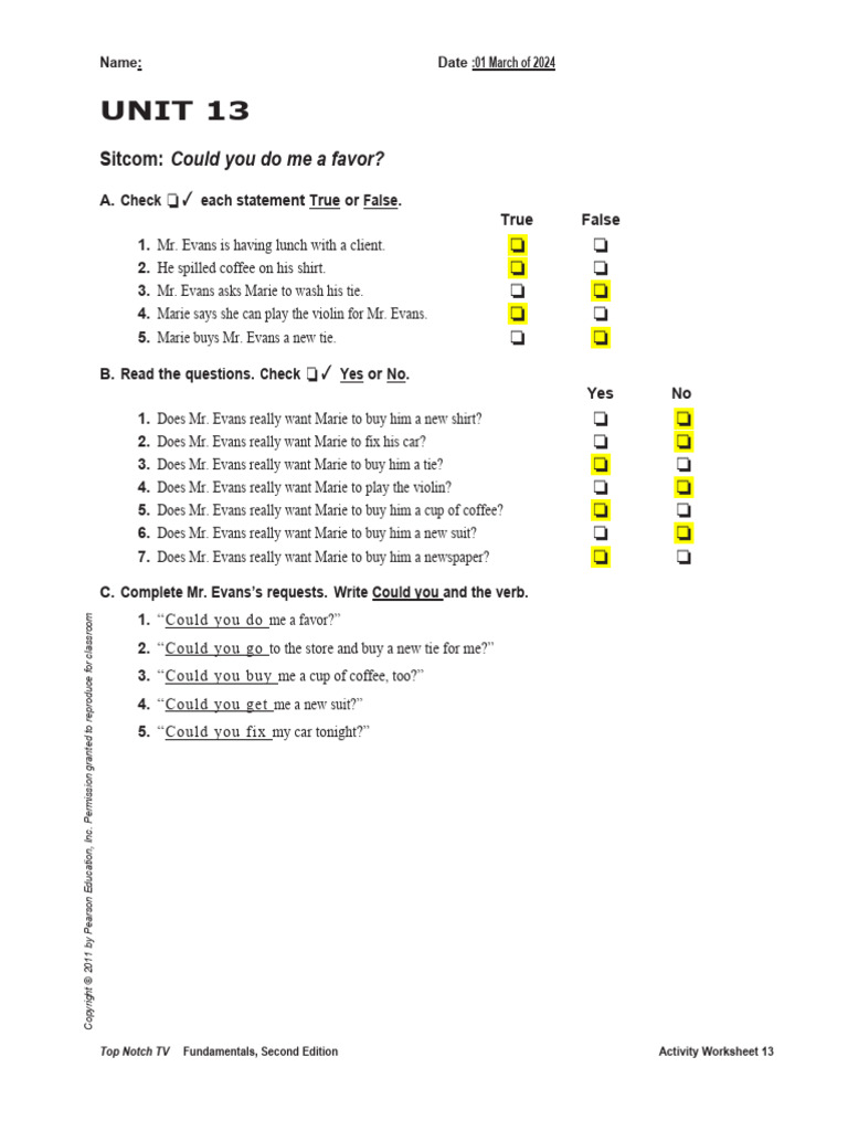 UNIT 13 Video Worksheets | PDF