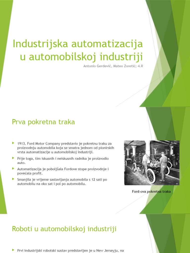 Industrijska Automatizacija u Automobilskoj Industriji | PDF