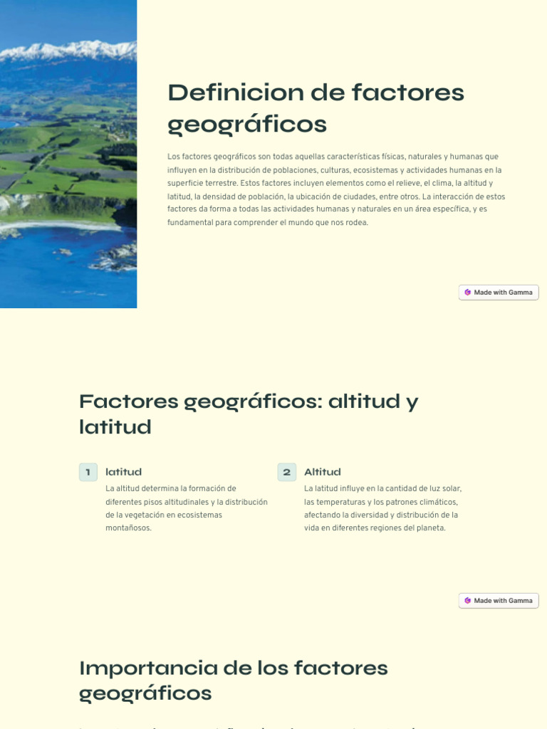 Definición y Ejemplos de Factores Geográficos | PDF