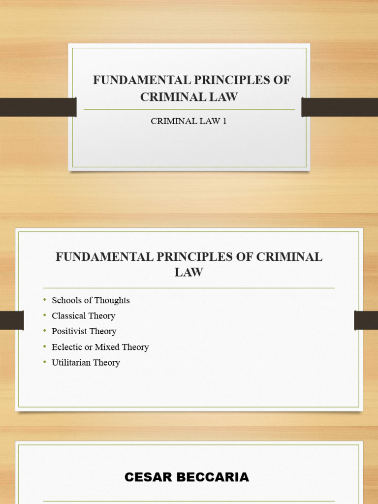 Fundamental Principles of Criminal Law Final1 | PDF | Criminology | Crimes