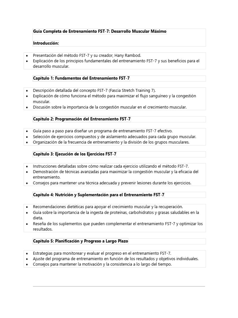 Guía FST-7: Entrenamiento Muscular Efectivo | PDF | Músculo