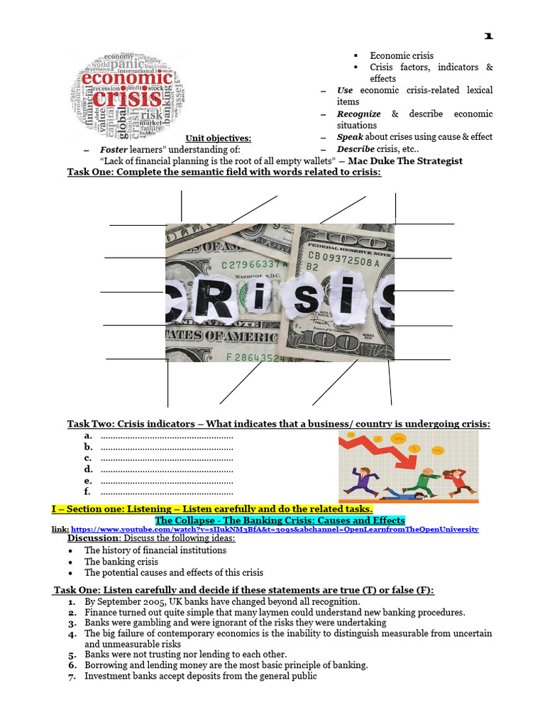 Understanding Economic Crises: Causes & Effects | PDF | Debt ...