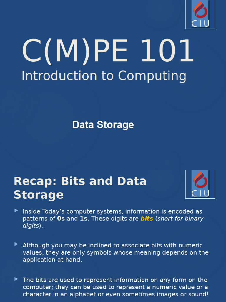 CPE 101-Chapter3 - Updated2022 | PDF | Computer Data Storage | Cpu Cache