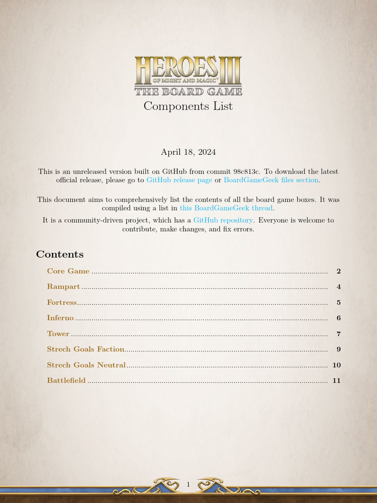 Components List En | PDF