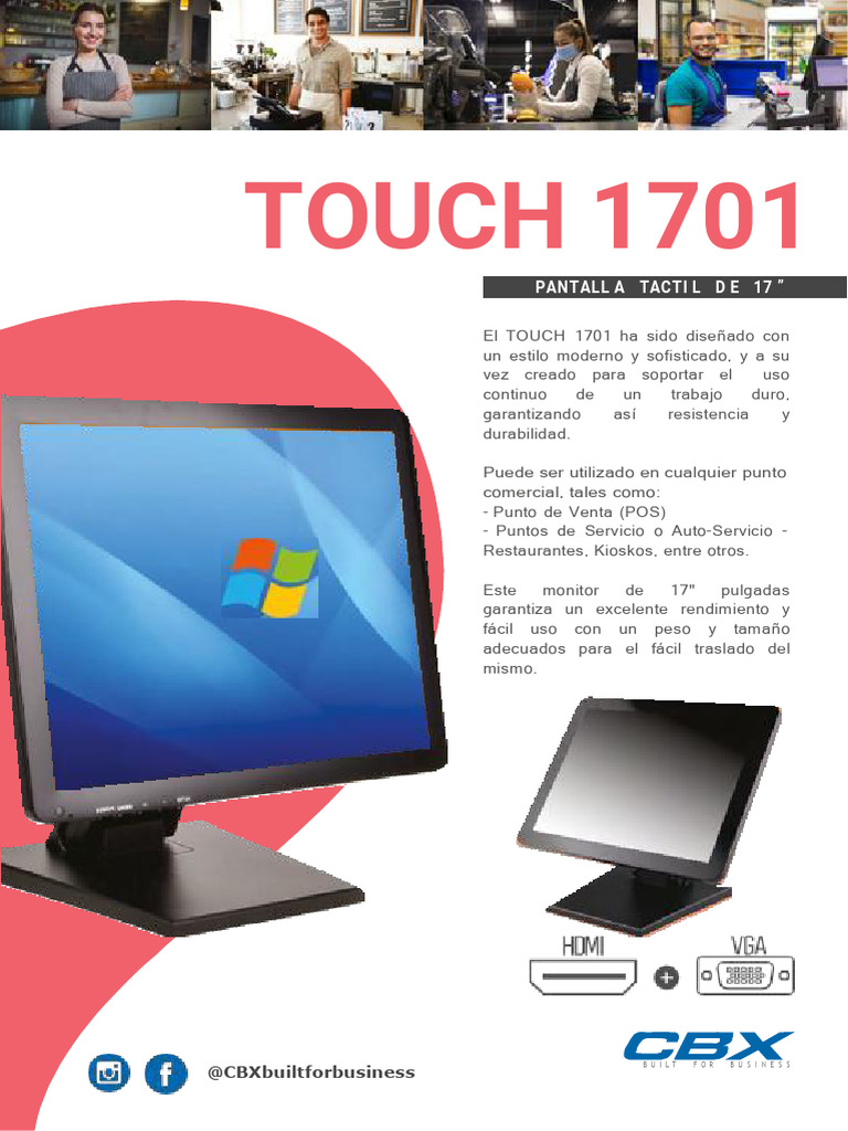 Touch 1701 | PDF | Pantalla táctil | Monitor de computadora