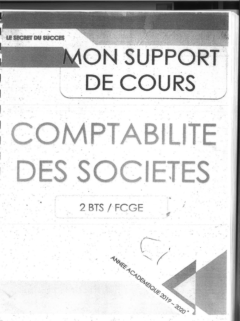 Support de Cours-COMPTA STE 4 | PDF