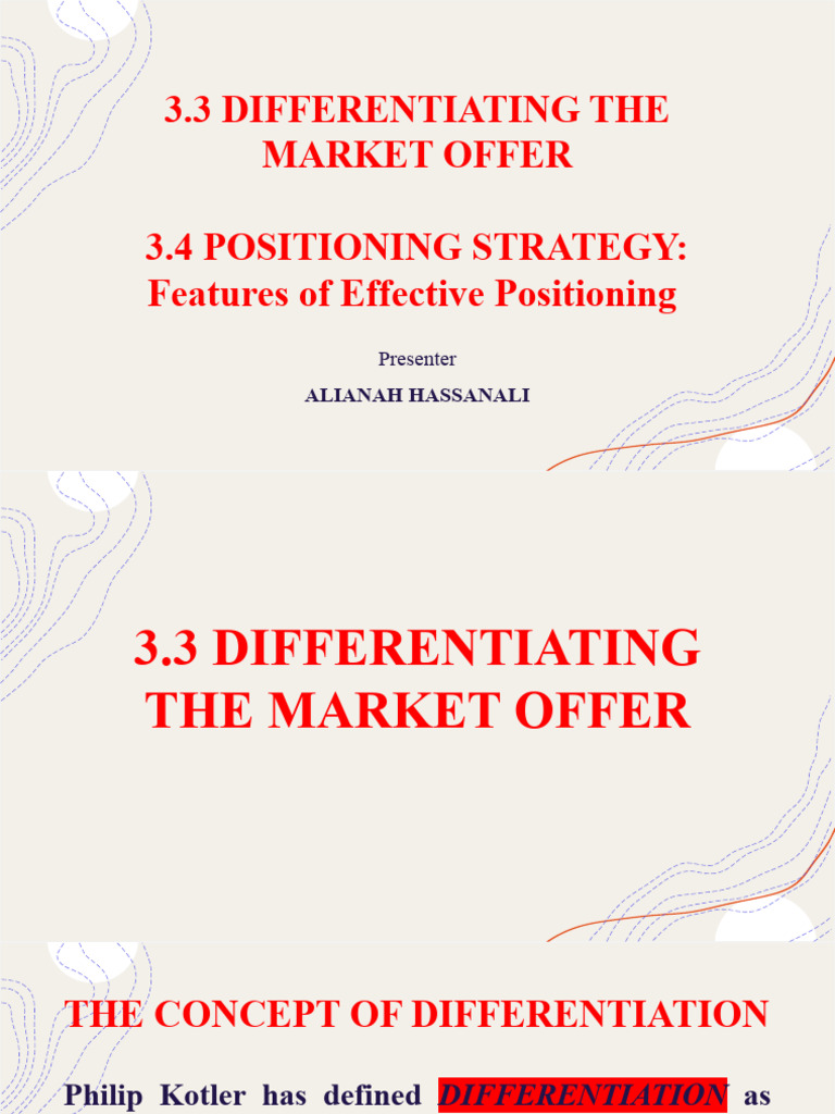 Differentiation & Positioning | PDF | Brand | Competitive Advantage