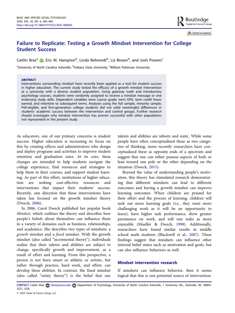 Growth Mindset 2 | PDF | Mindset | Cognition