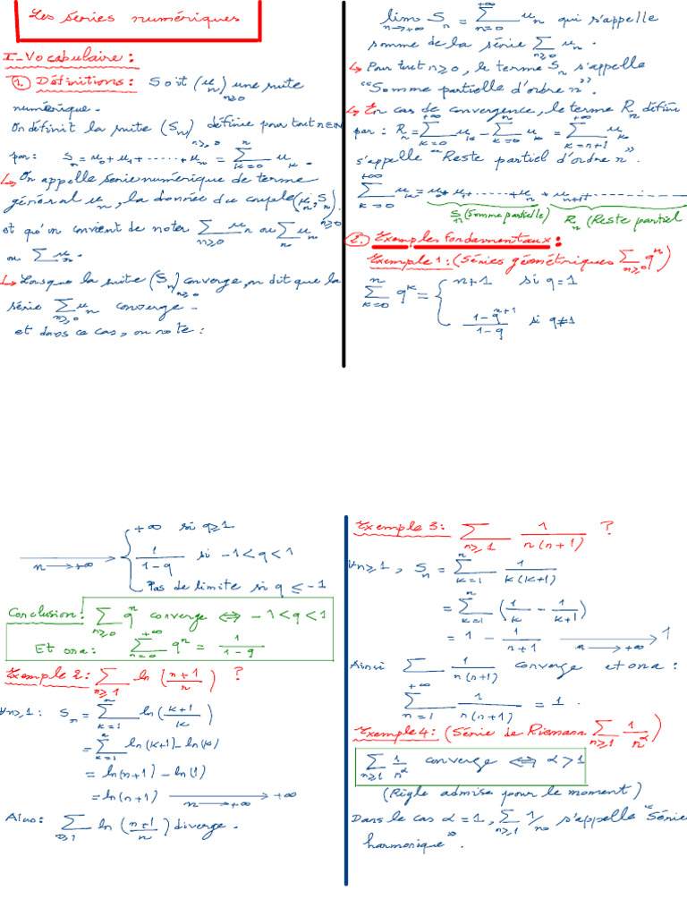Cours Séries Numériques (1) | PDF