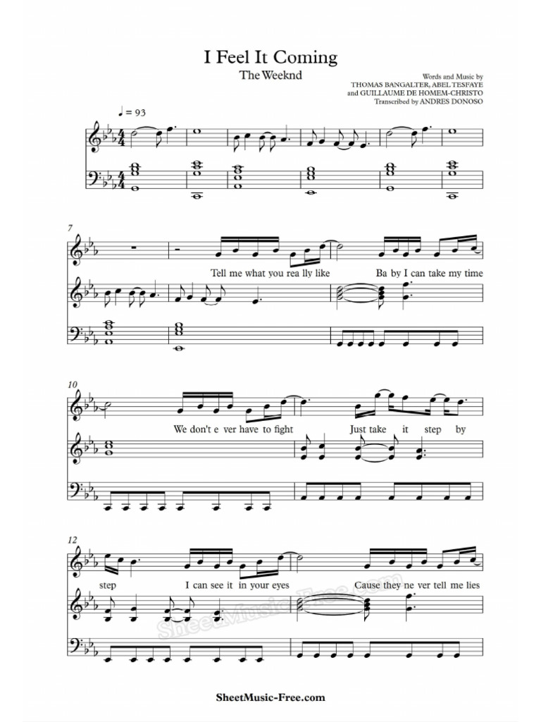 I Feel It Comming | PDF