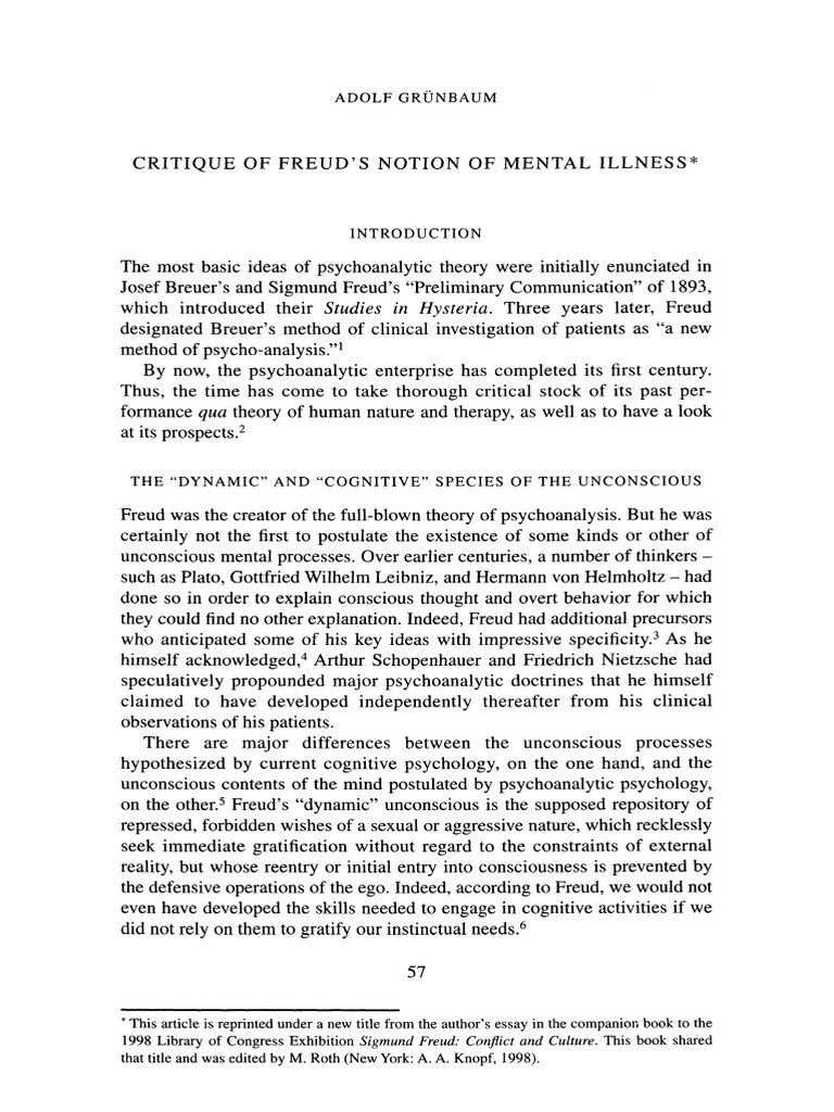 Studies in Hysteria. Three Years Later, Freud: Sigmund Freud: Conflict ...