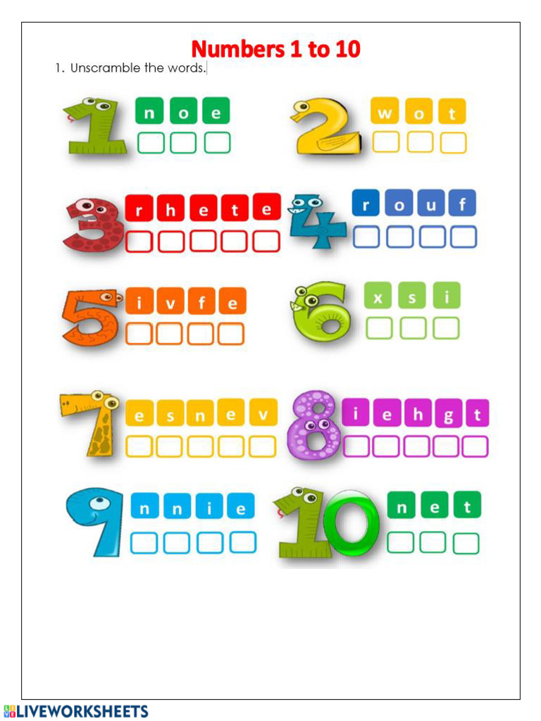 Numbers 1 Grade U2 | PDF