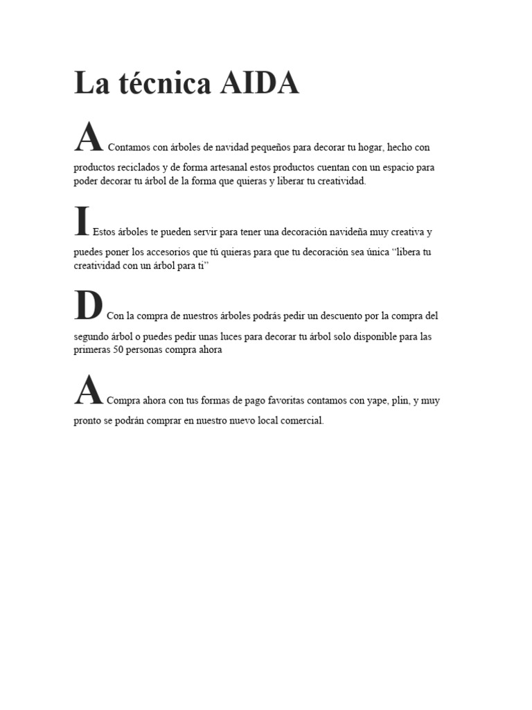 La Técnica AIDA | PDF