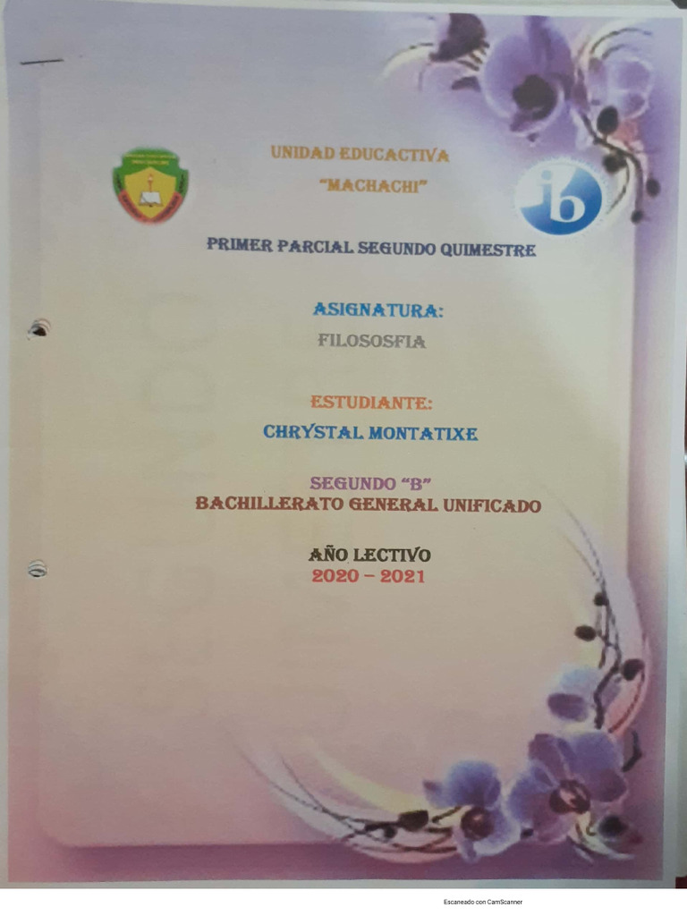 Carátula Segundo Quimestre de Filosofía | PDF