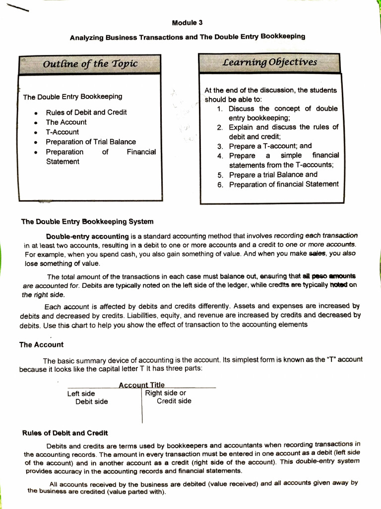 ACCOUNTING REVIEW.MODULE 3 | PDF