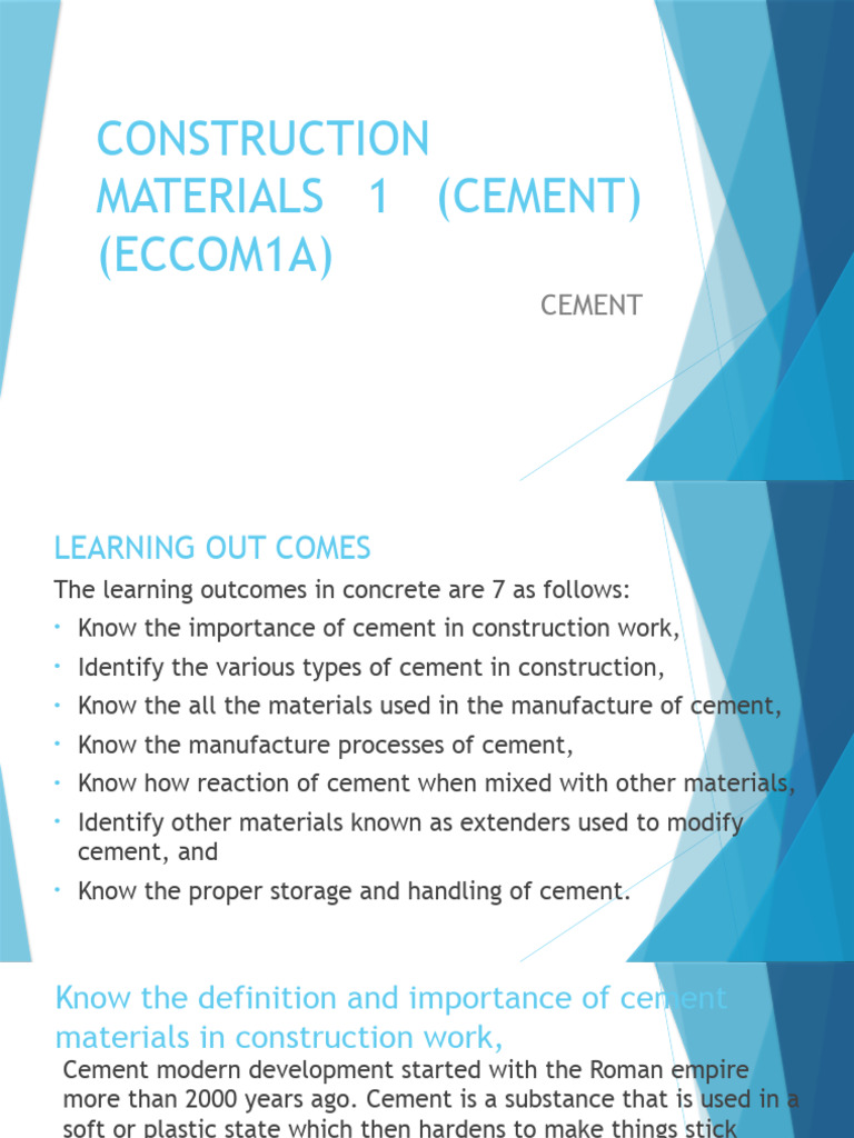 CEMENT | PDF | Cement | Concrete