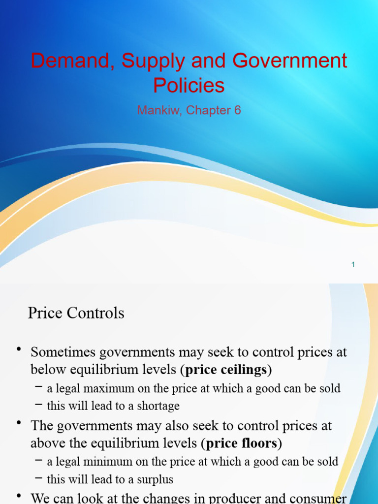 Demand Supply and Government Policies | PDF