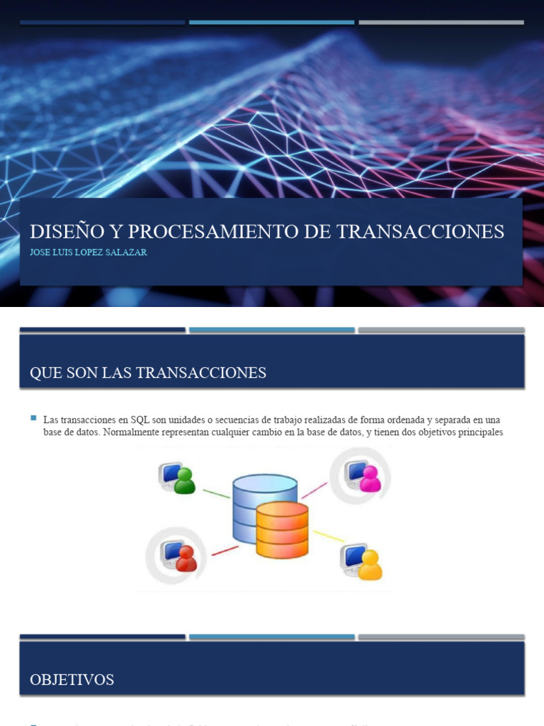 3.4 Diseño y Procesamiento de Transacciones | Descargar gratis PDF | Bases de datos ...