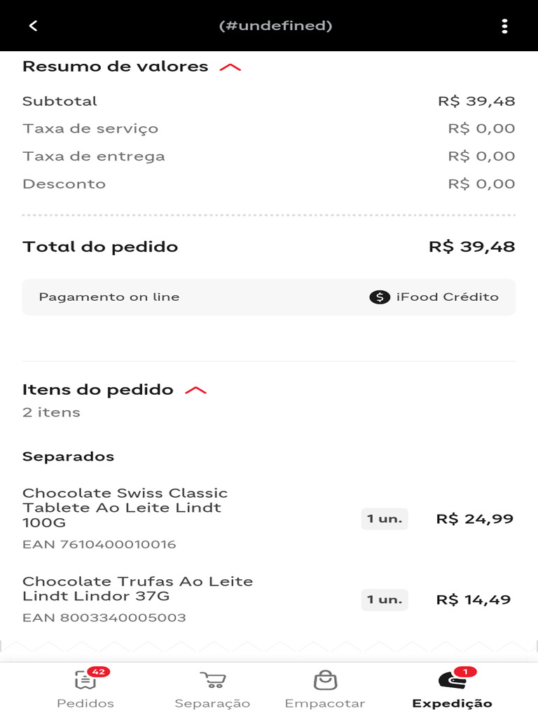 App Separador IFood | PDF