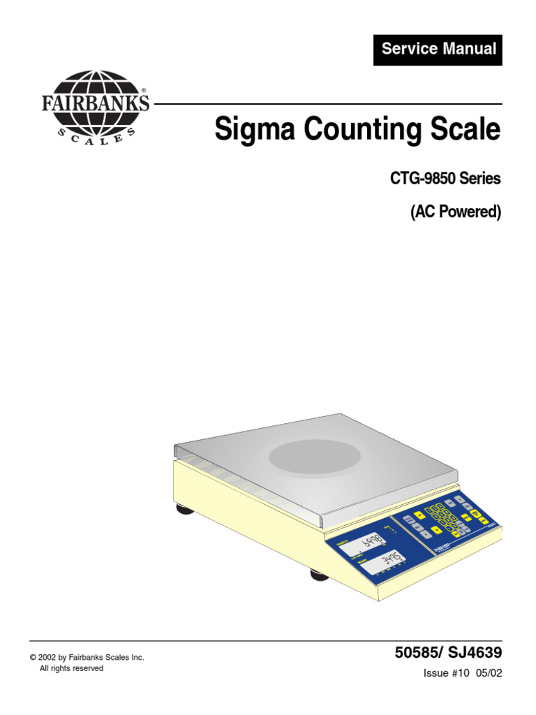 Sigma Counting Scale: CTG-9850 Series (AC Powered) | PDF | Weight | Barcode