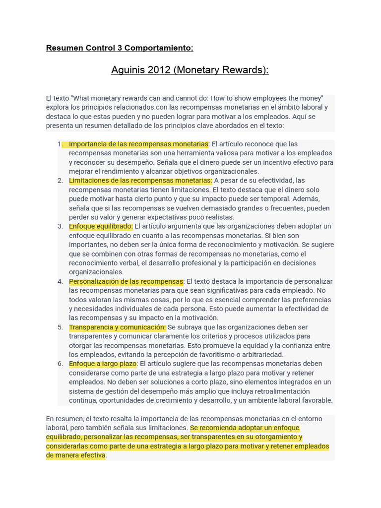 Resumen comportamiento organizacional 1 | PDF | Motivación | Motivacional