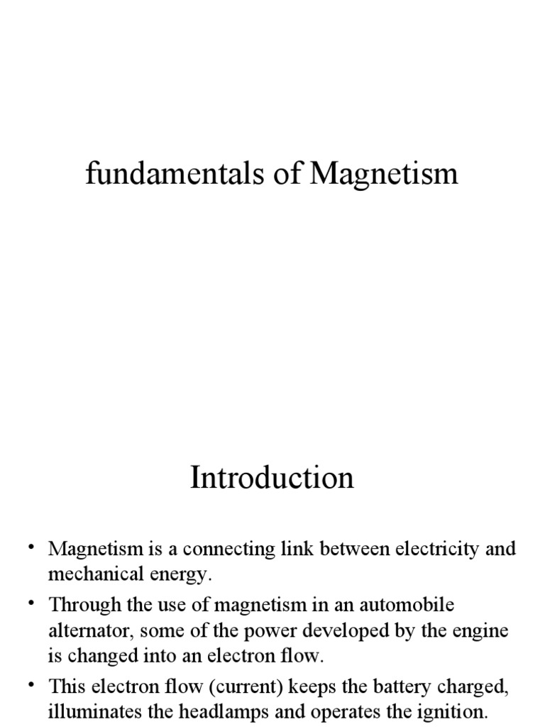 Fundamentals of Magnetism | PDF | Magnetism | Magnetic Field