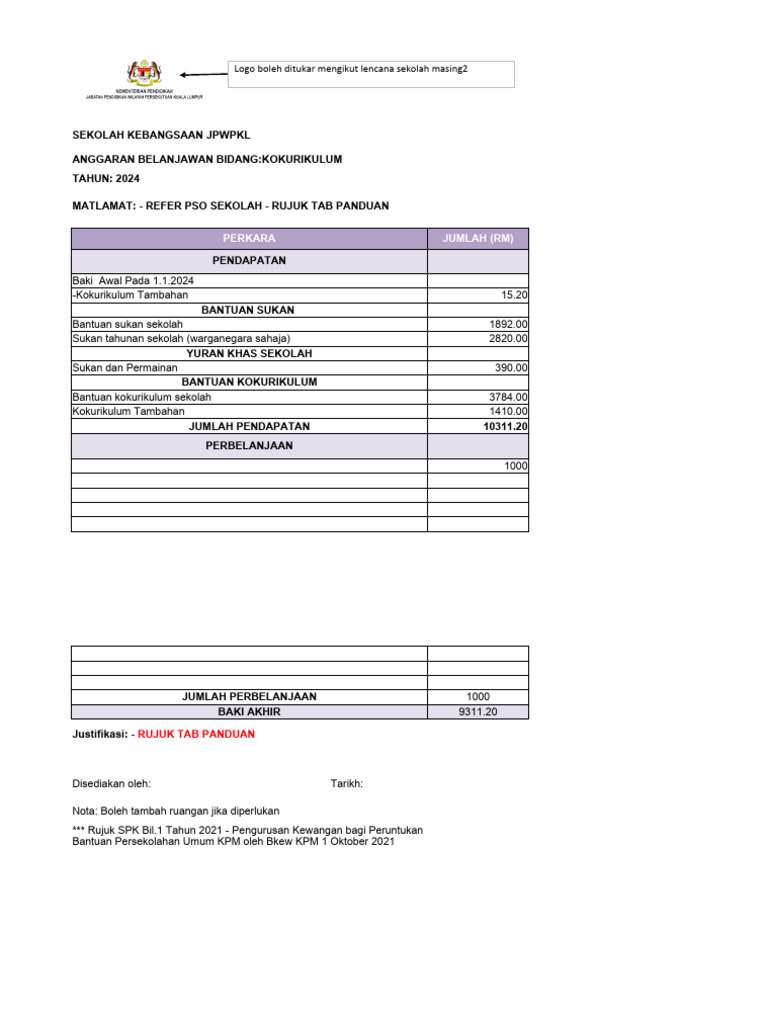 Contoh 1 - Format Abm Keseluruhan Kokurikulum | PDF