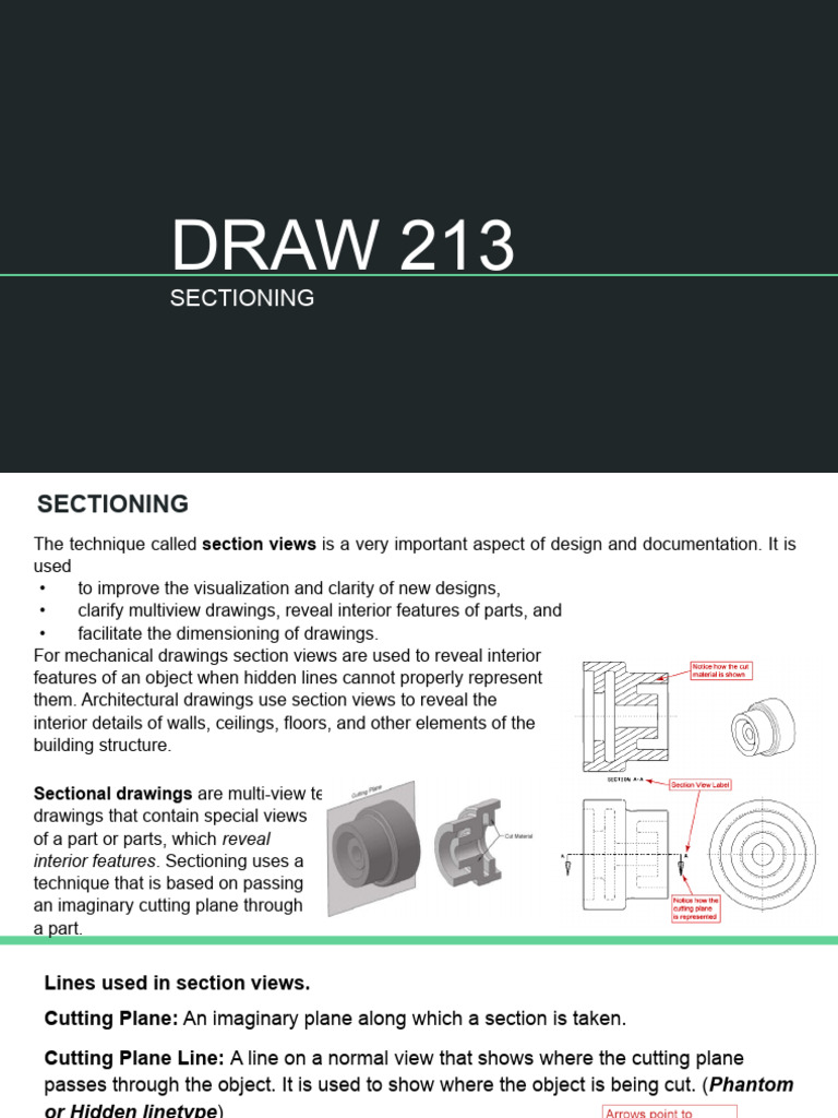 Draw 213 (Sectioning Part 1) | Download Free PDF | Drawing