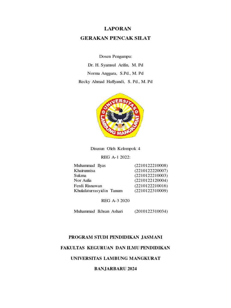 Blanko Gerakan Silat Kel. 4 Rili Rili Asli | PDF
