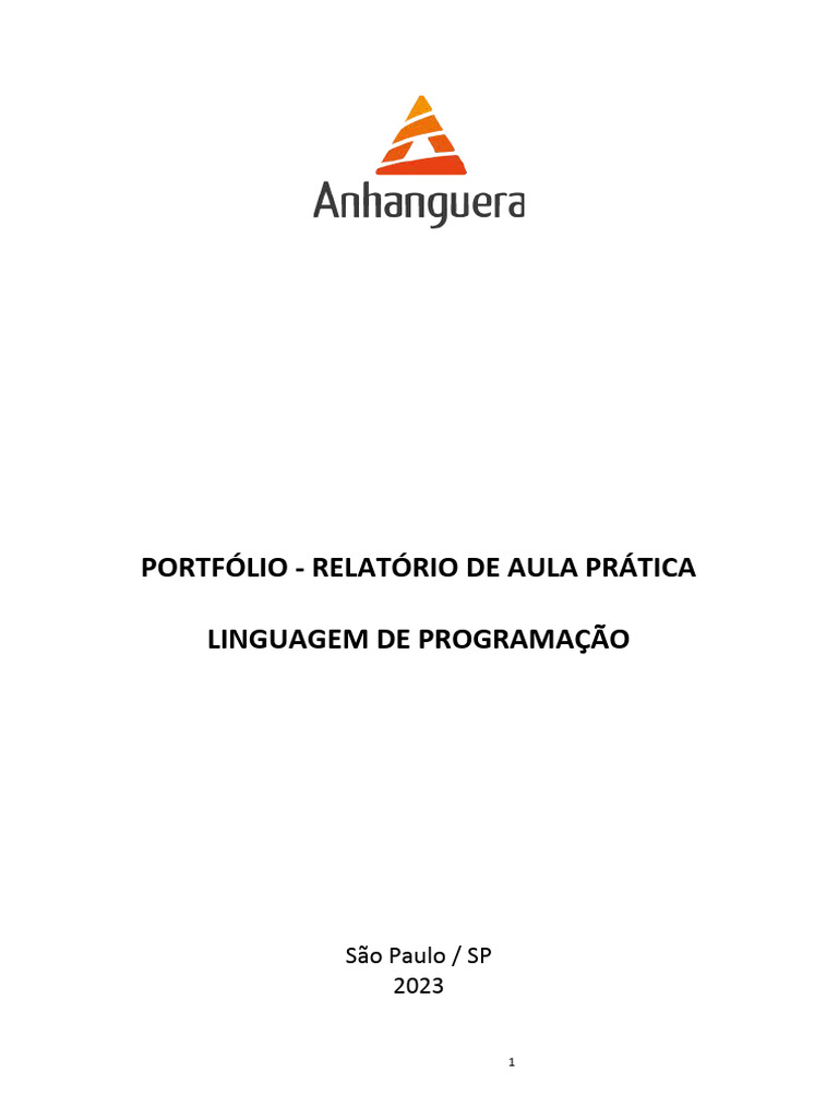 Linguagem de Programação - Portfolio | PDF | Computação em nuvem ...