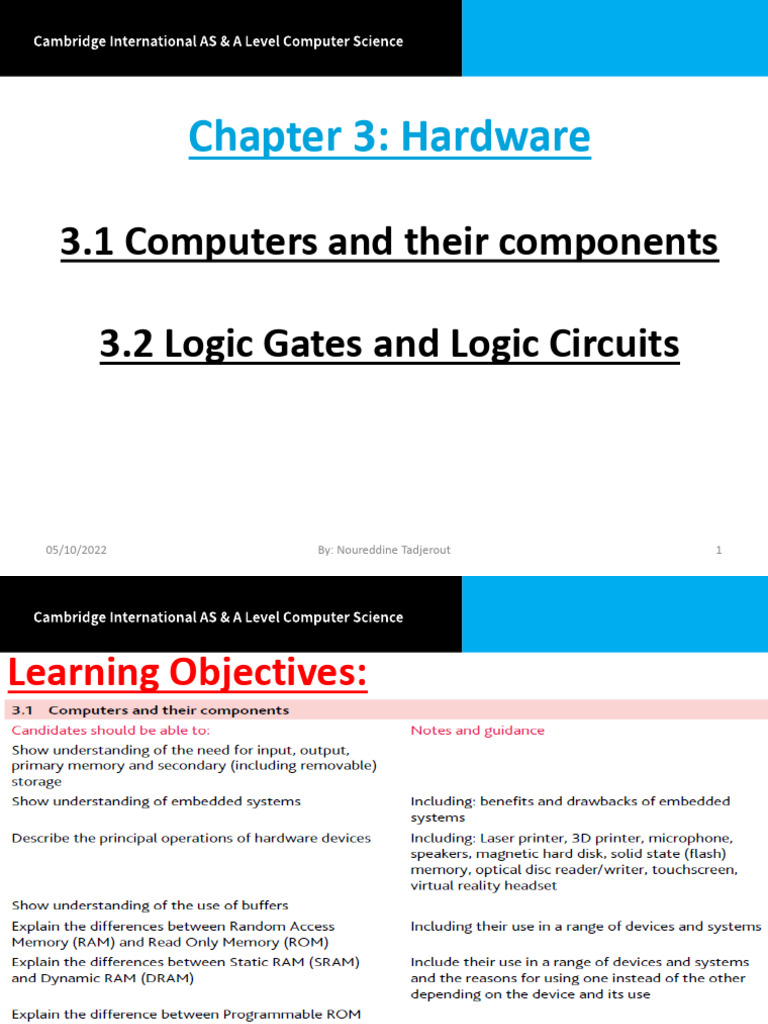 Chapter 3 Hardware | Download Free PDF | Random Access Memory | Computer Data Storage