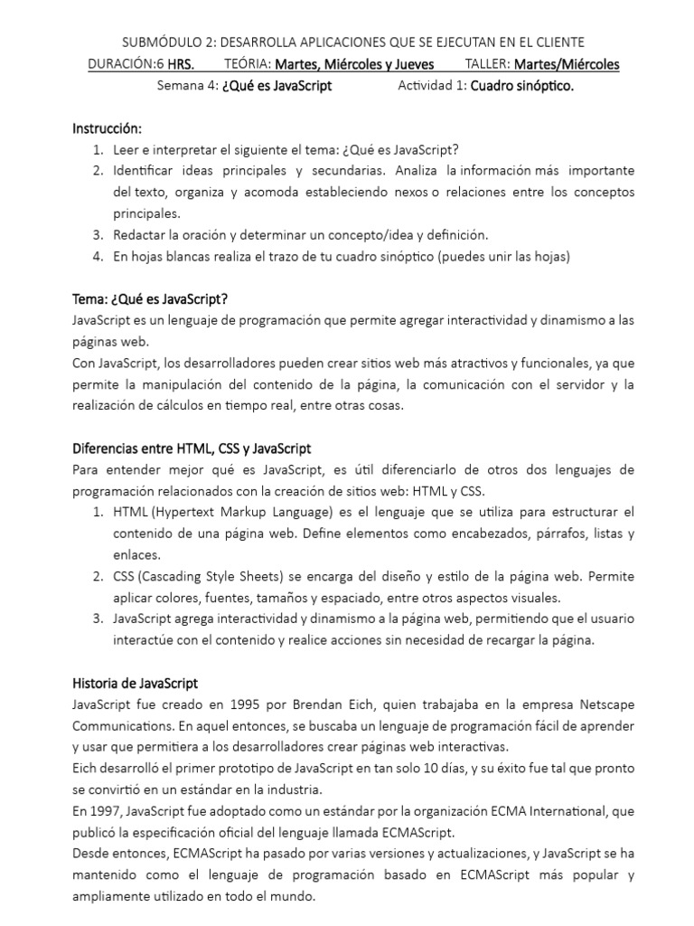 JAVASCRIPT | PDF | Script Java | Aplicación web JAVASCRIPT | PDF | Script Java | Aplicación web