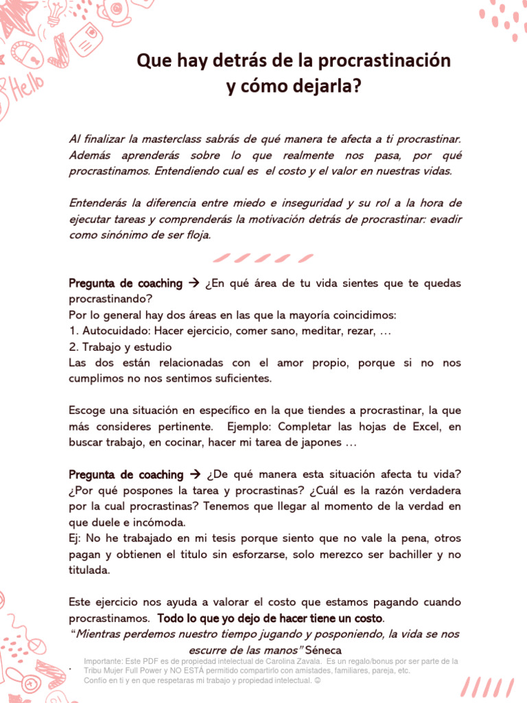 Que Hay Detr S de La Procrastinaci N y C Mo Dejarla | PDF | Dilación | Habilidades profesionales