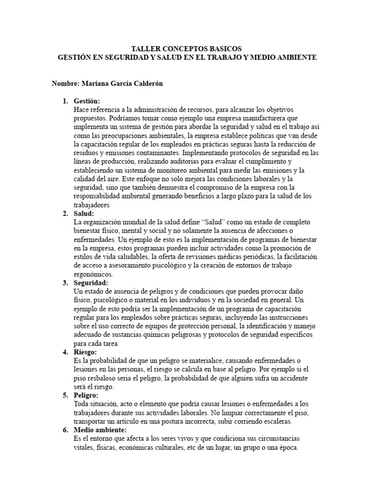 Taller Conceptos Basicos | PDF | Entorno natural | Contaminación