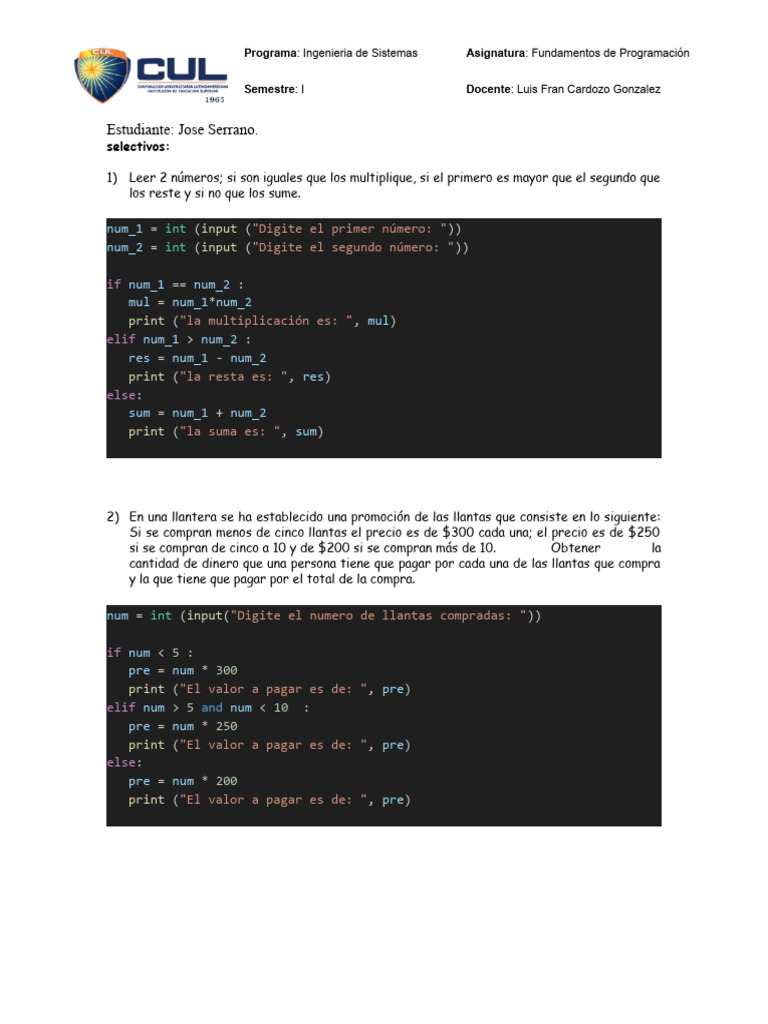 Ejercicios de Programación en Python | PDF | Pi | Presupuesto
