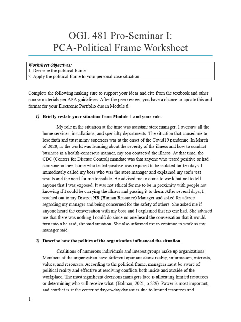 4 Political Frame Worksheet | Download Free PDF | Centers For Disease ...
